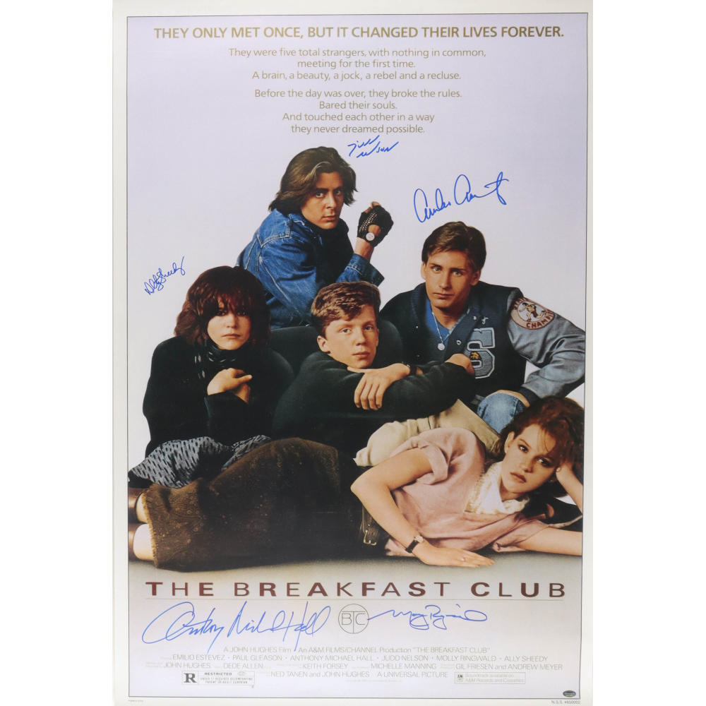 "The Breakfast Club" 27x40 Movie Poster Cast-Signed by (5) With Molly ...