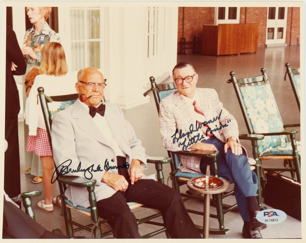 Burleigh Grimes & Lloyd Waner Signed 8x10 Photo Inscribed "Little ...