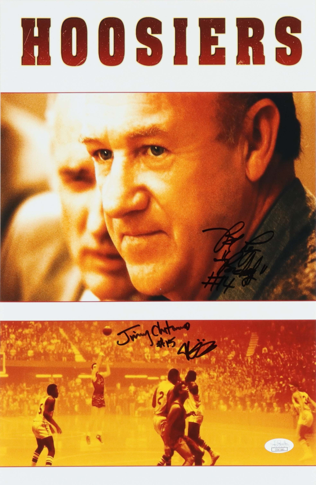 Maris Valainis & Brad Long Signed "Hoosiers" 11x17 Movie Poster ...