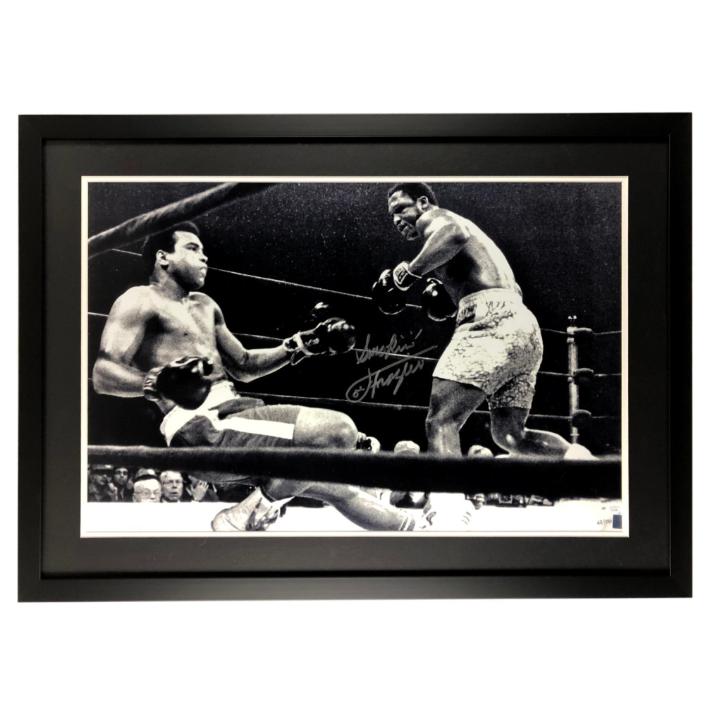 "Smokin" Joe Frazier Signed Custom Framed Photo vs Muhammadi Ali (JSA ...