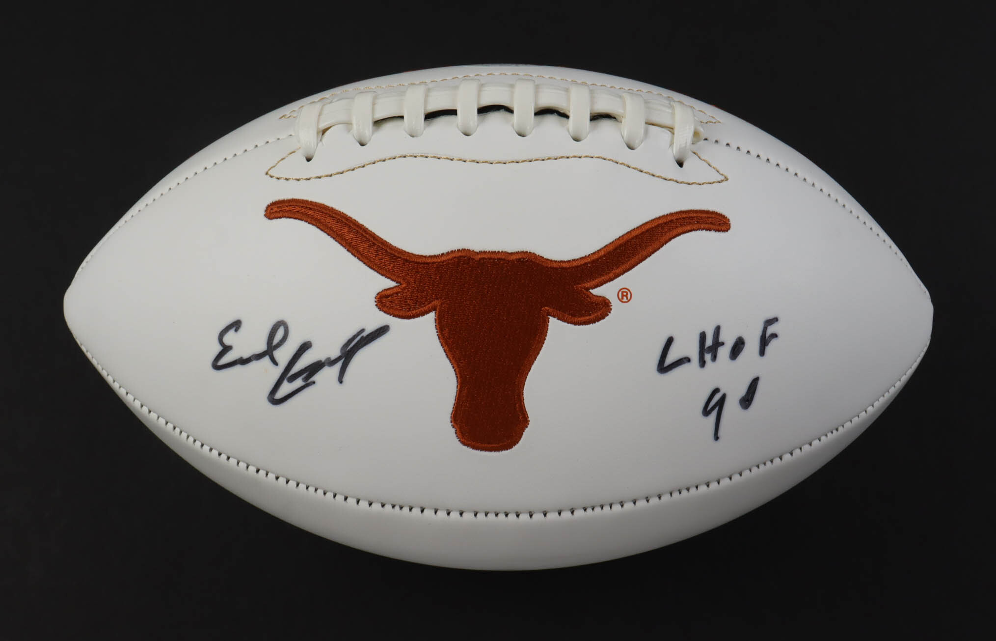 Earl Campbell Signed Texas Longhorns Logo Football Inscribed "CHOF 90 ...