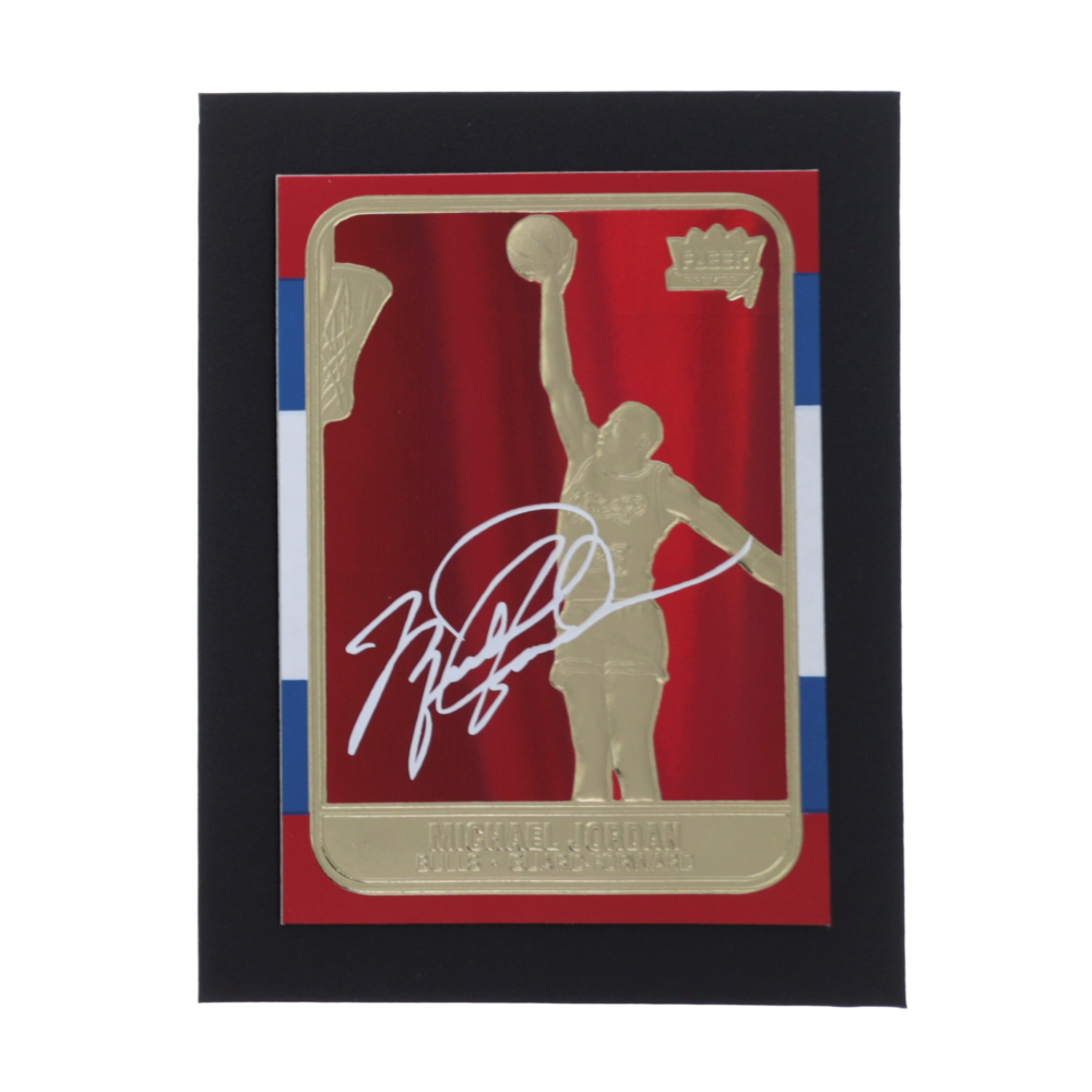 Michael Jordan 1998 Fleer Rookie 23KT Gold Card Red Holo Refractor ...