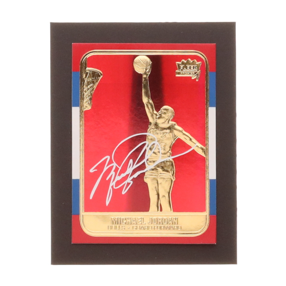 Michael Jordan 1998 Fleer Rookie 23KT Gold Card Red Holo Refractor ...