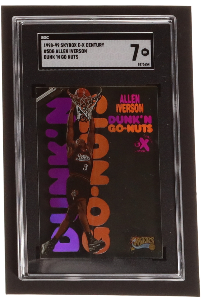 Allen Iverson 1998-99 E-X Century Dunk 'N Go Nuts #5 (SGC 7) | Pristine ...