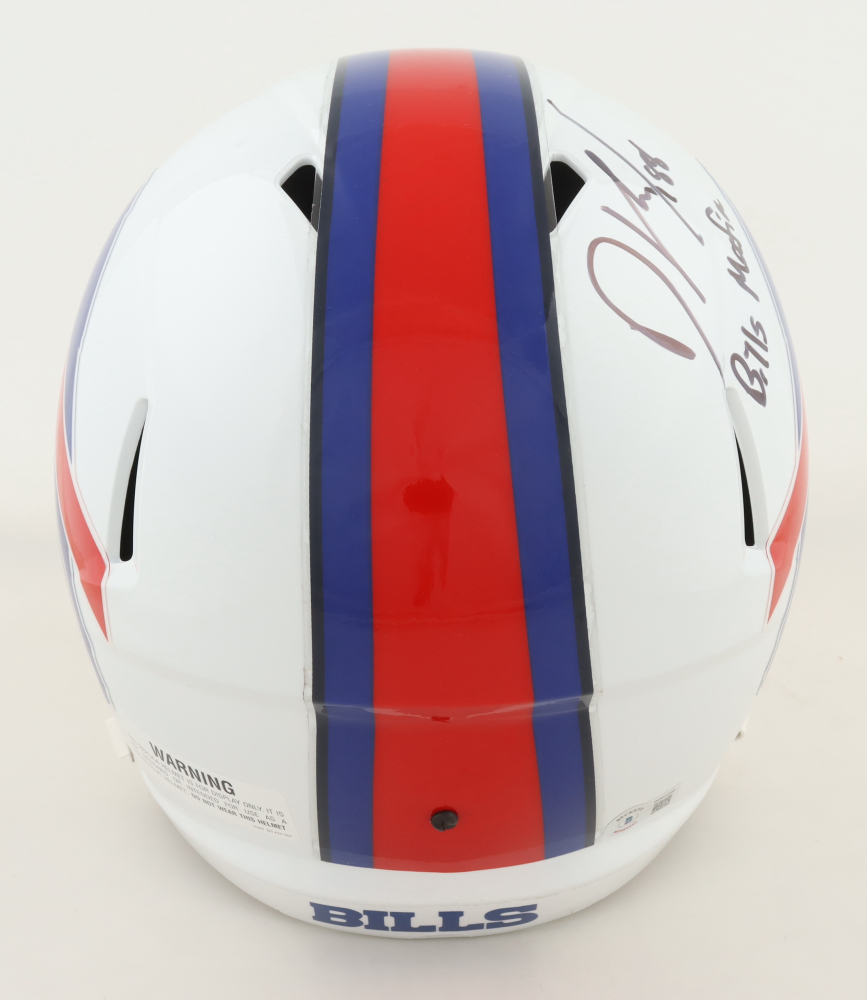 Dawson Knox Signed Bills Full-Size Speed Helmet Inscribed "Bills Mafia ...