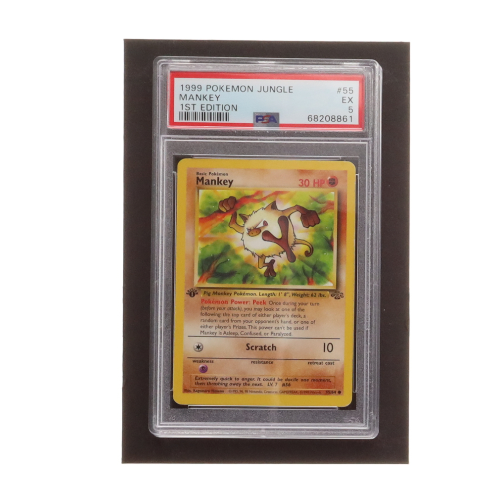 Mankey 1999 Pokemon Jungle 1st Edition #55 (PSA 5) | Pristine Auction