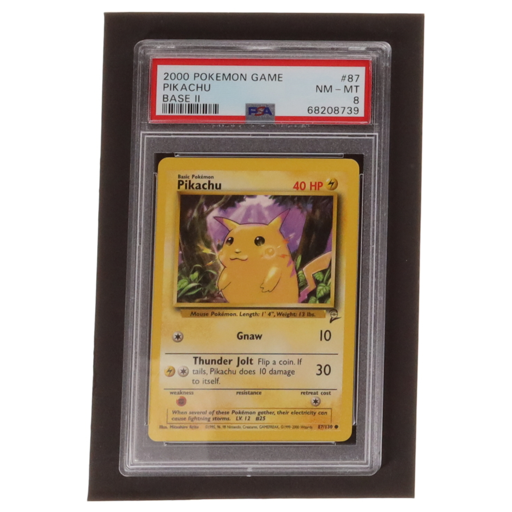 Pikachu 2000 Pokemon Base 2 Unlimited #87 (PSA 8) | Pristine Auction
