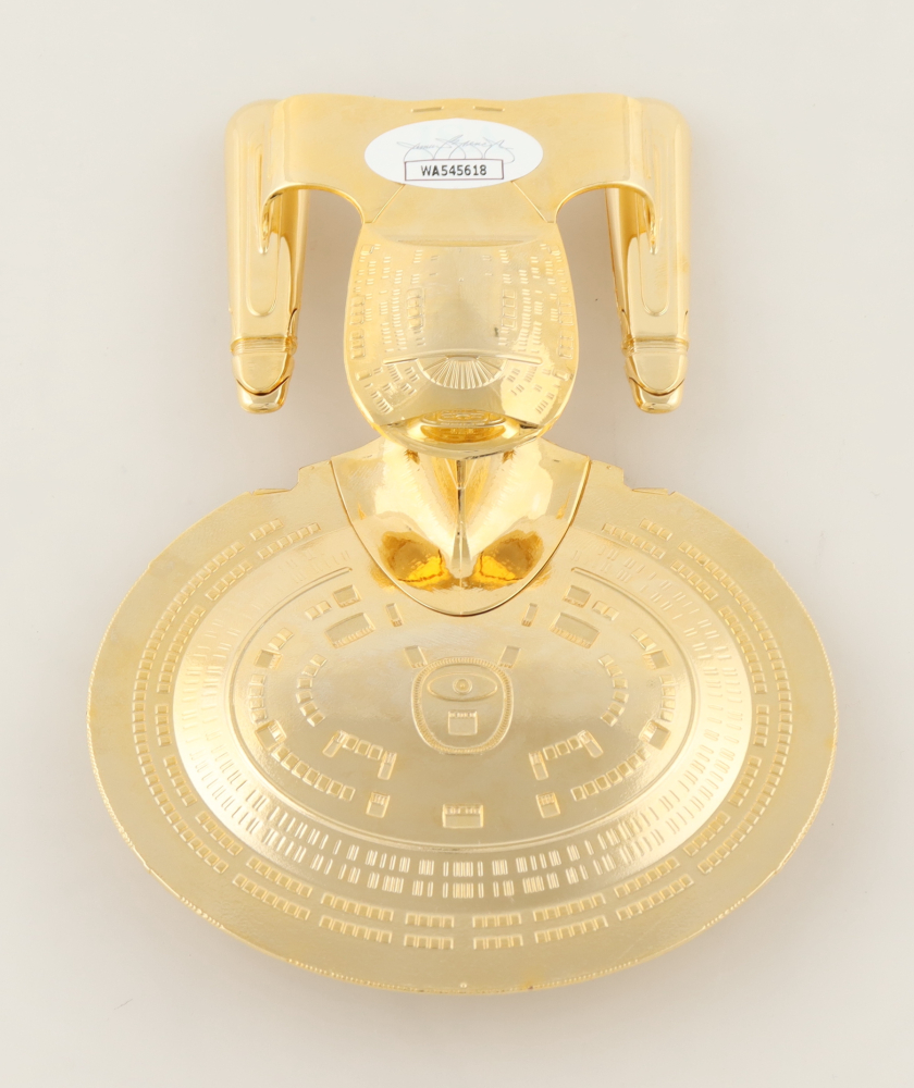 William Shatner Signed "Star Trek" Gold Starship Enterprise (JSA ...