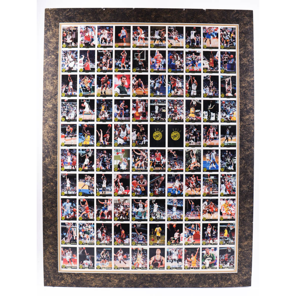 1993 Classic Basketball Gold Edition LE Custom Matted Uncut Sheet of ...