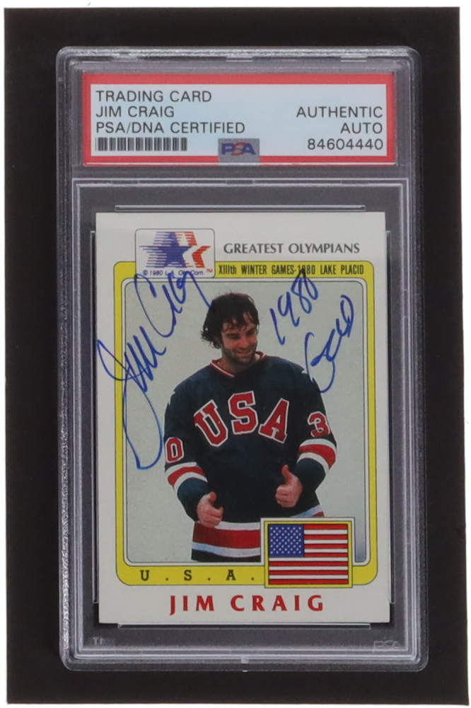 Jim Craig Signed 1983 Topps History's Greatest Olympians #33 Inscribed ...