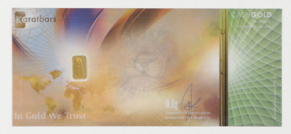 24kt Gold 0.10G .999 Fine Gold Bar | Pristine Auction