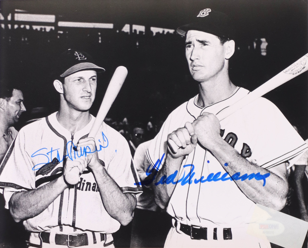 Ted Williams & Stan Musial Signed 8x10 Photo (PSA) | Pristine Auction