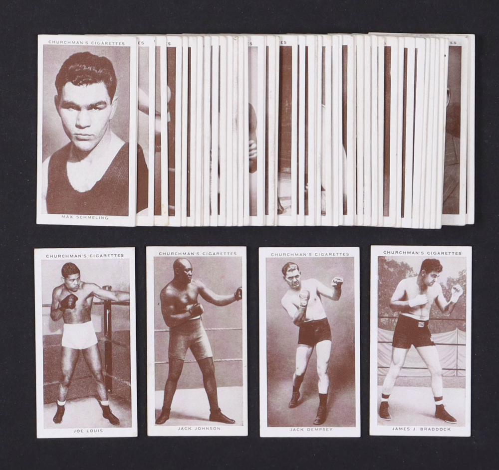 1938 Churchman's Boxing Personalities Complete Set of (50) Cards with ...
