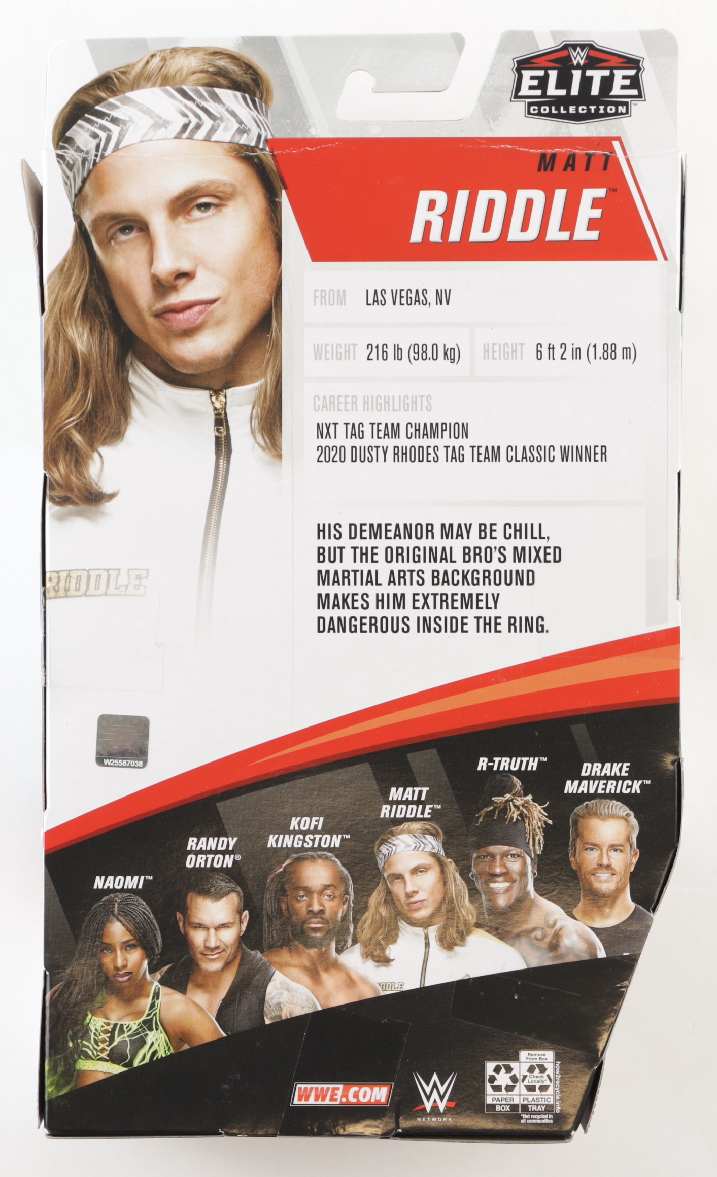 Matt Riddle Signed WWE Elite Collection Action Figure Inscribed "Bro ...