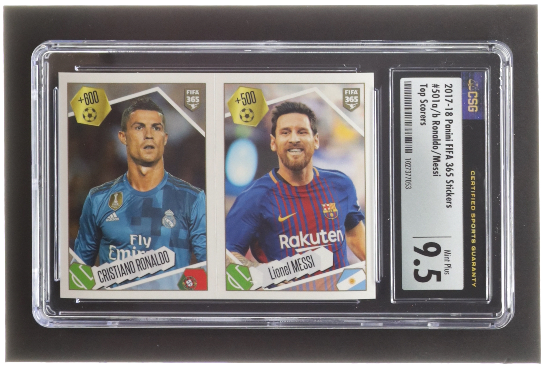 Cristiano Ronaldo / Lionel Messi 2017-18 Panini FIFA 365 Stickers #501 ...