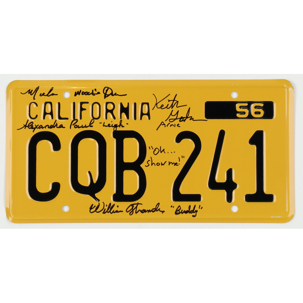 John Carpenter's "Christine" California License Plate Signed by (4) with Alexandra Paul, William ...