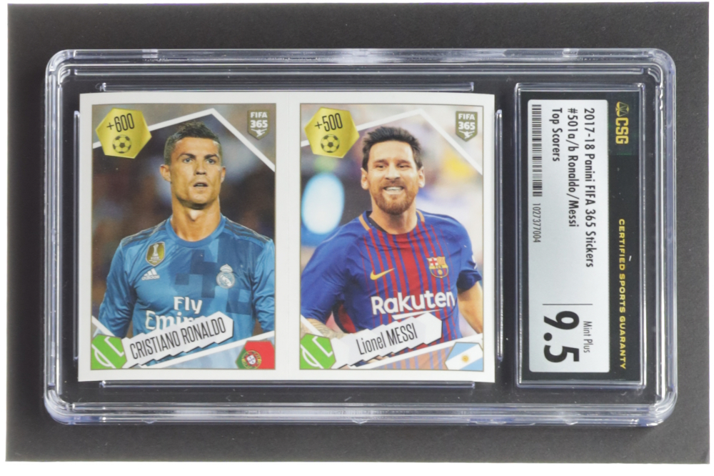 Cristiano Ronaldo / Lionel Messi 2017-18 Panini FIFA 365 Stickers #501 ...