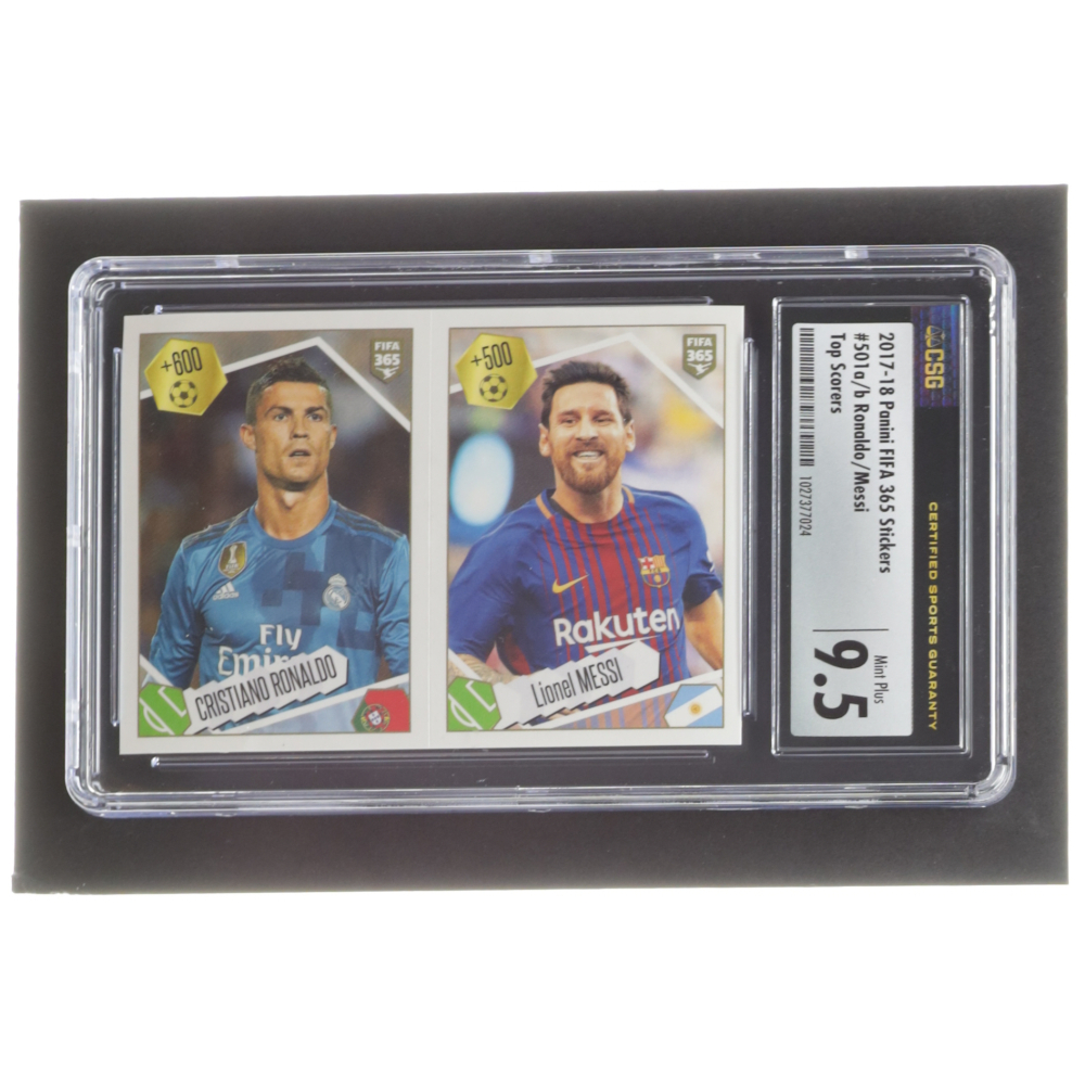 Cristiano Ronaldo / Lionel Messi 2017-18 Panini FIFA 365 Stickers #501 ...