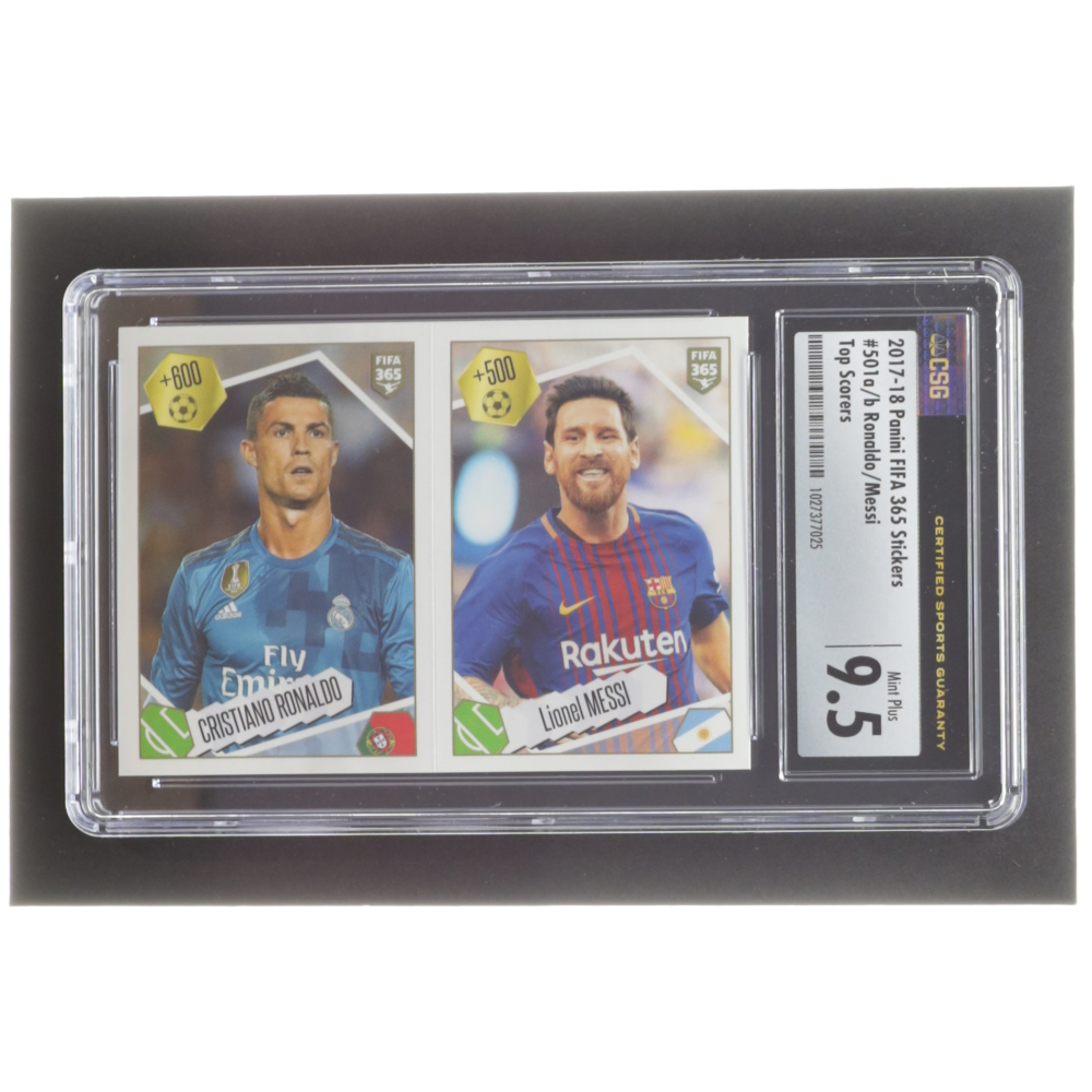 Cristiano Ronaldo / Lionel Messi 2017-18 Panini FIFA 365 Stickers #501 ...