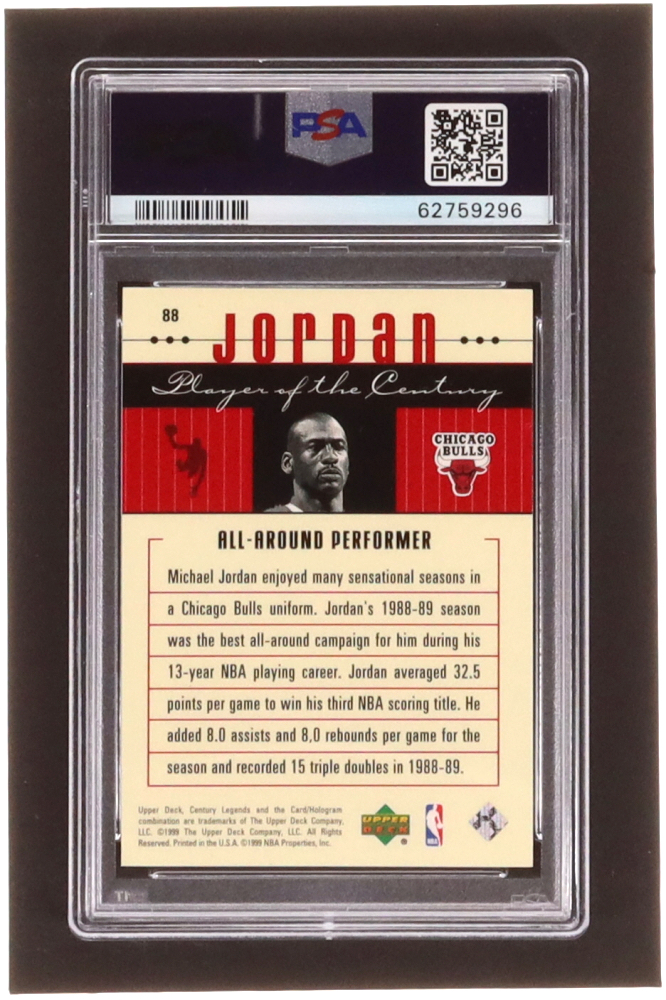 Michael Jordan 1999 Upper Deck Century Legends #88 (PSA 10) | Pristine ...