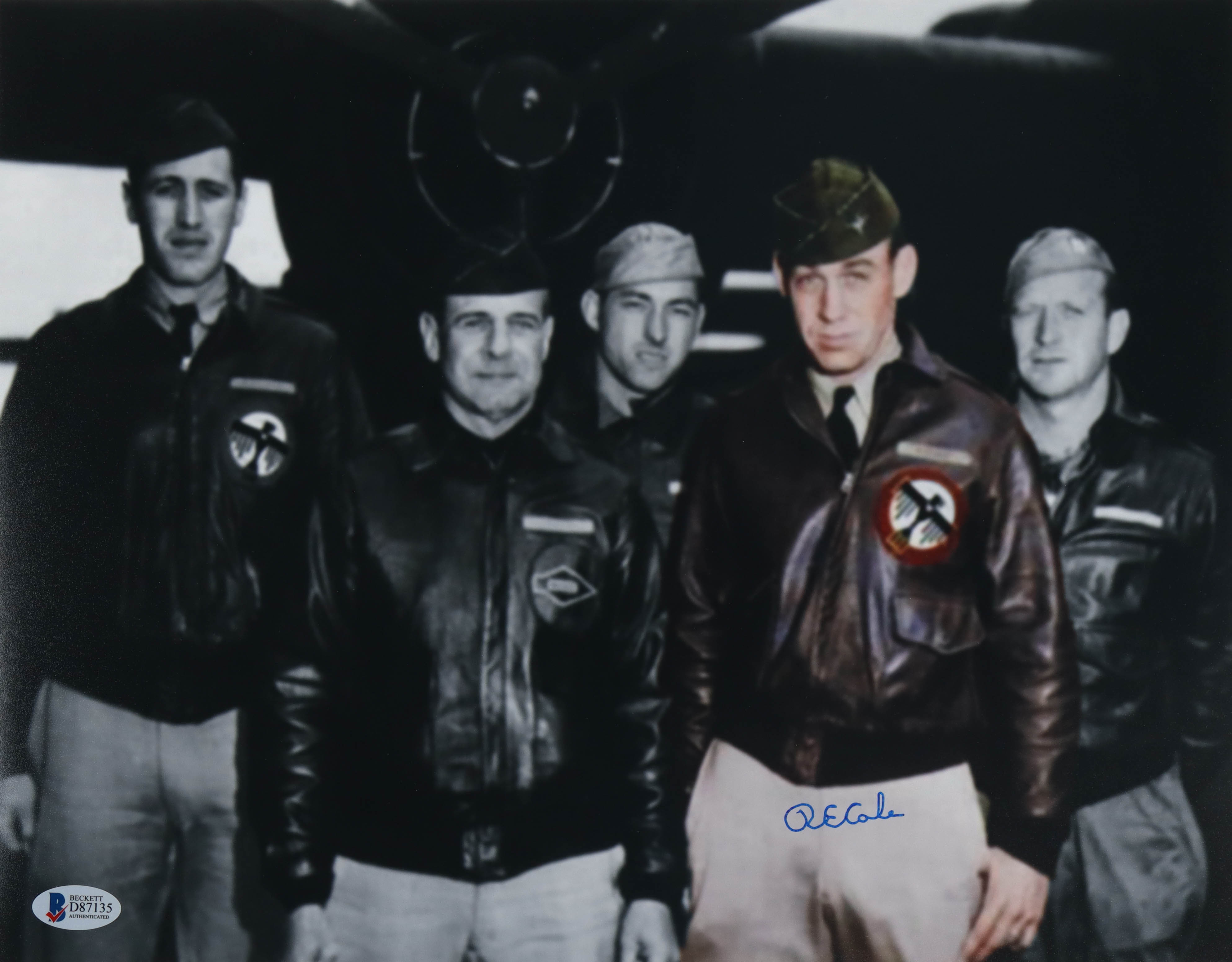 Richard E. Cole Signed WWII 11x14 Photo (Beckett) | Pristine Auction