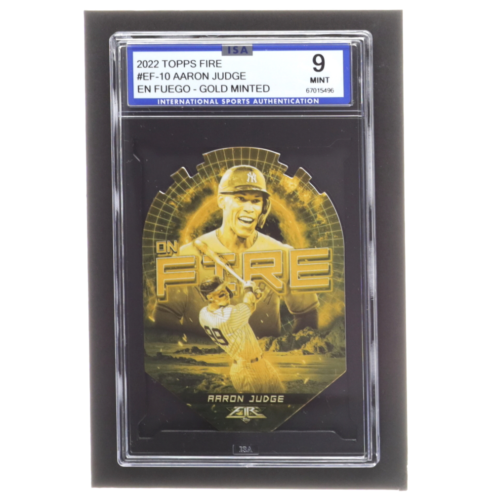 Aaron Judge 2022 Topps Fire En Fuego Gold Minted #EF10 (ISA 9 ...