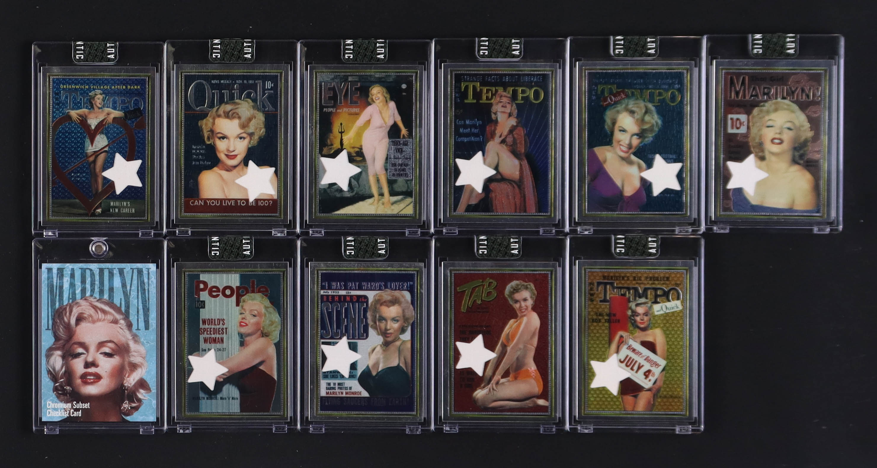 Complete Set of Marilyn Monroe Chromium Trading Cards With Personally ...