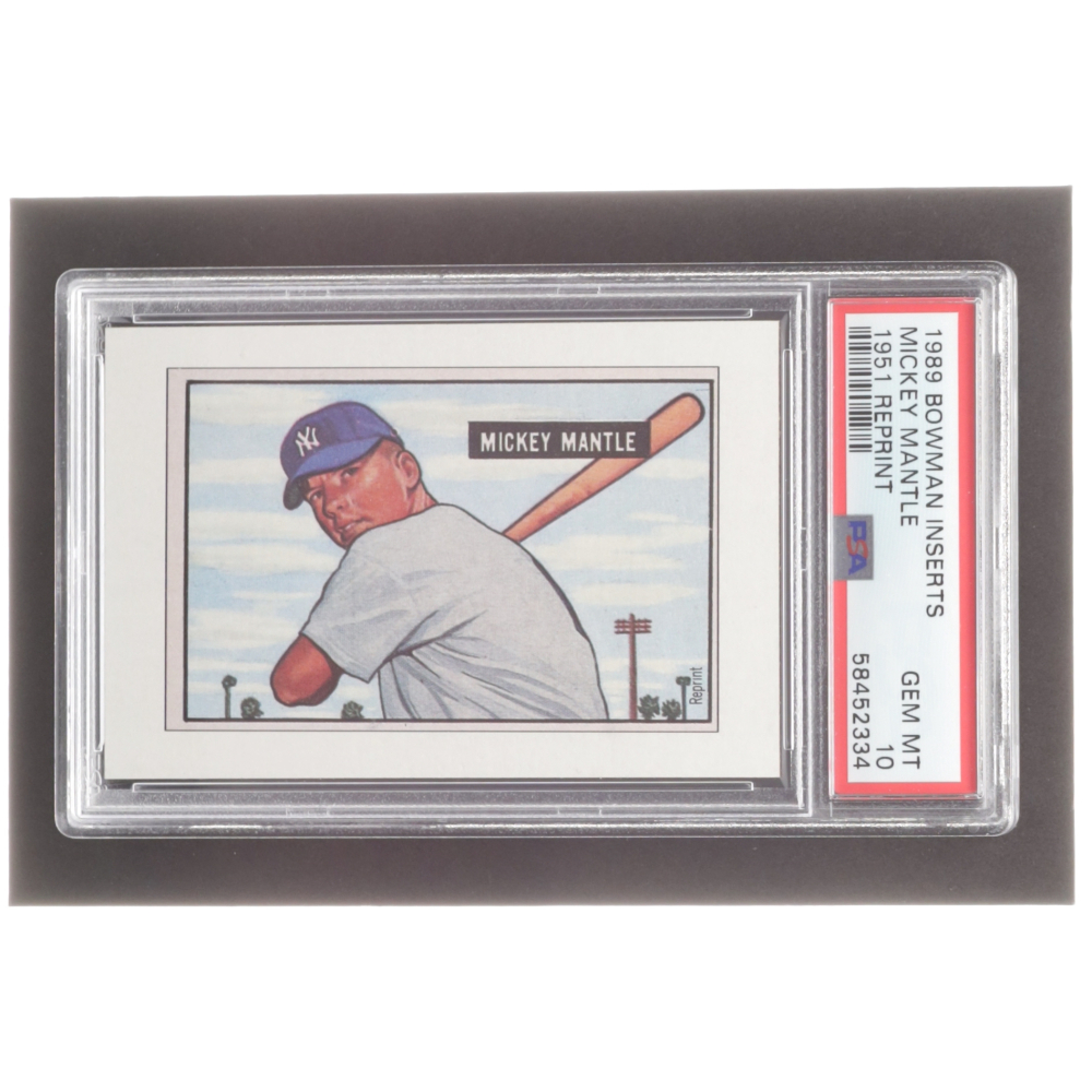Mickey Mantle 1989 Bowman Reprint Inserts #NNO 51 (PSA 10) | Pristine ...