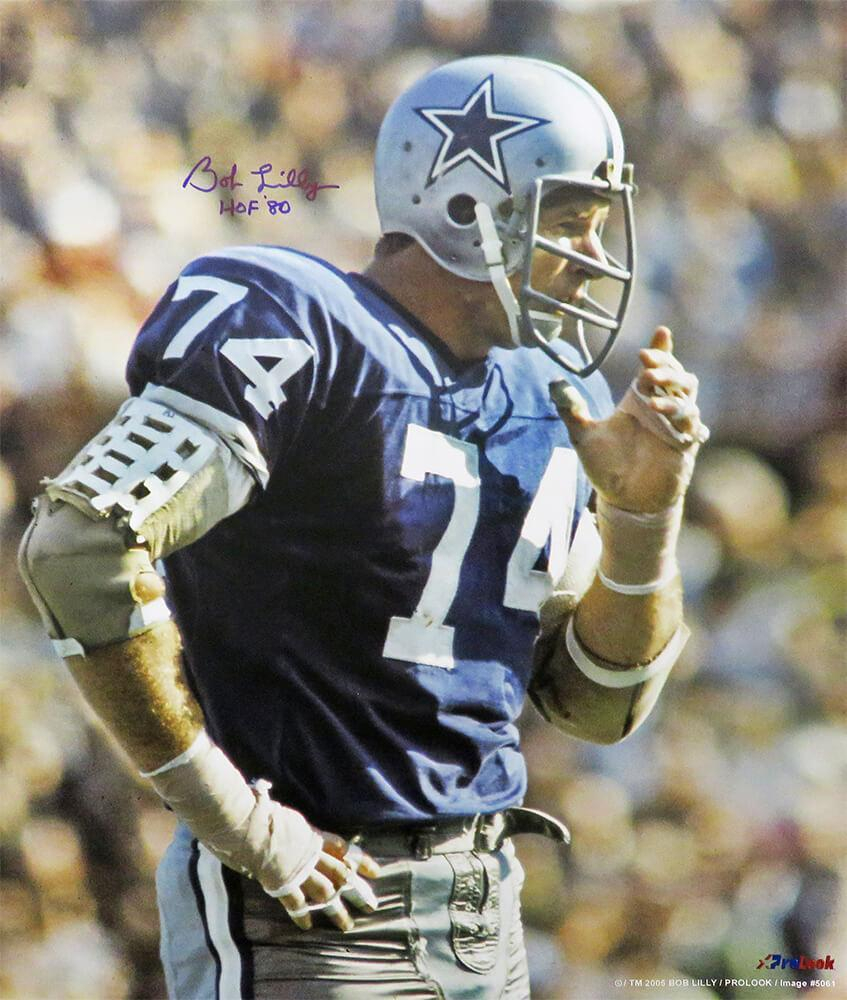 Bob Lilly Signed Cowboys 16x20 Photo Inscribed "HOF 80" (Schwartz ...