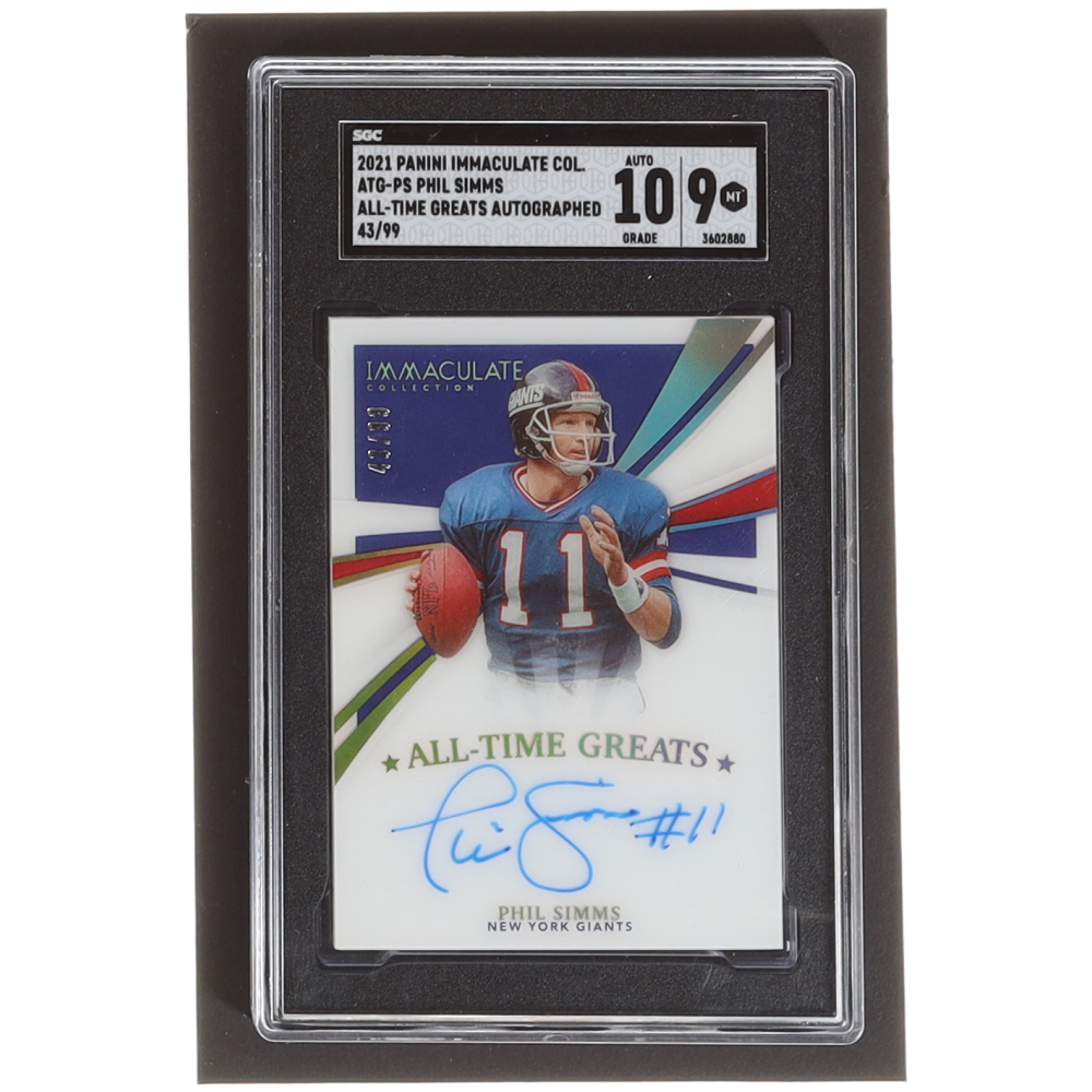 Phil Simms 2021 Immaculate Collection All Time Greats Signatures #16 ...