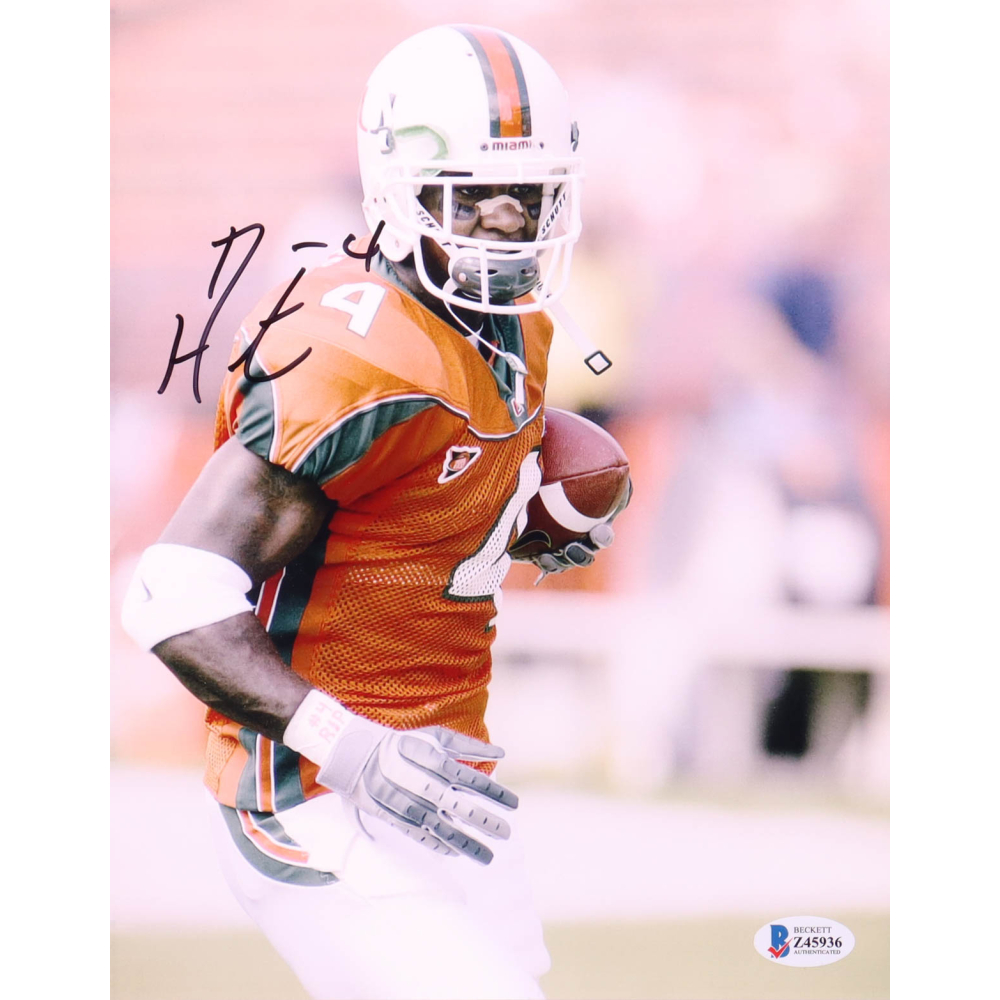 Devin Hester Signed Miami Hurricanes 8x10 Photo (Beckett) | Pristine ...
