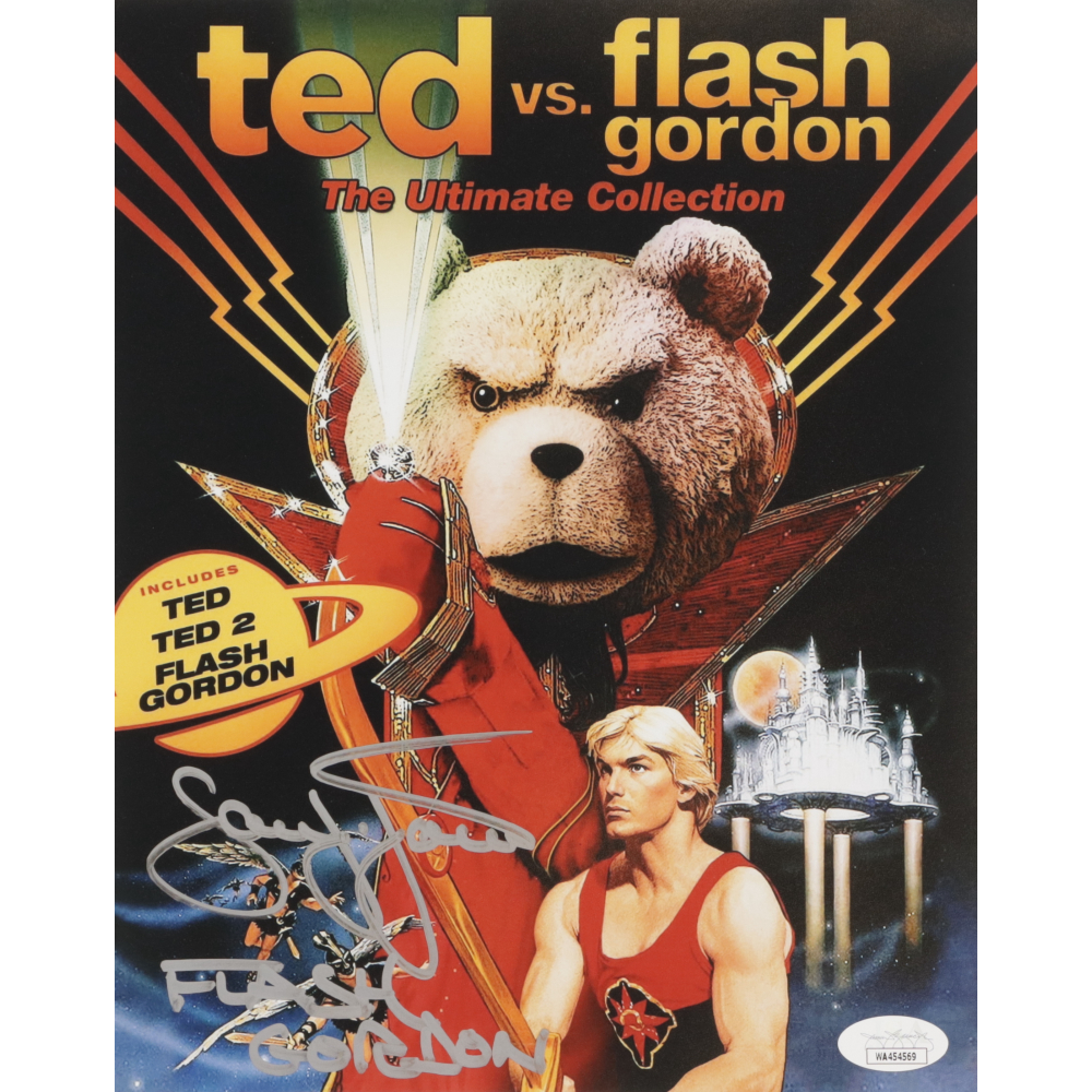 Sam Jones Signed "Ted Vs Flash Gordon" 8x10 Photo Inscribed "Flash ...