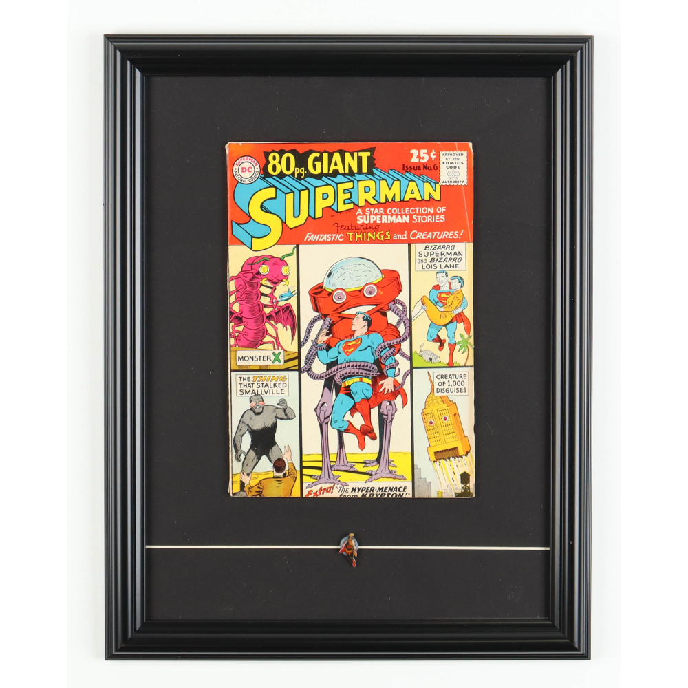 1965 "80 Page Giant" Issue #6 Custom Framed DC Superman Comic Book with ...