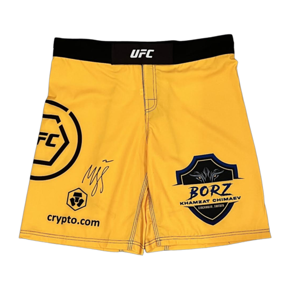 Khamzat Chimaev Signed UFC BORZ Trunks (PSA) | Pristine Auction
