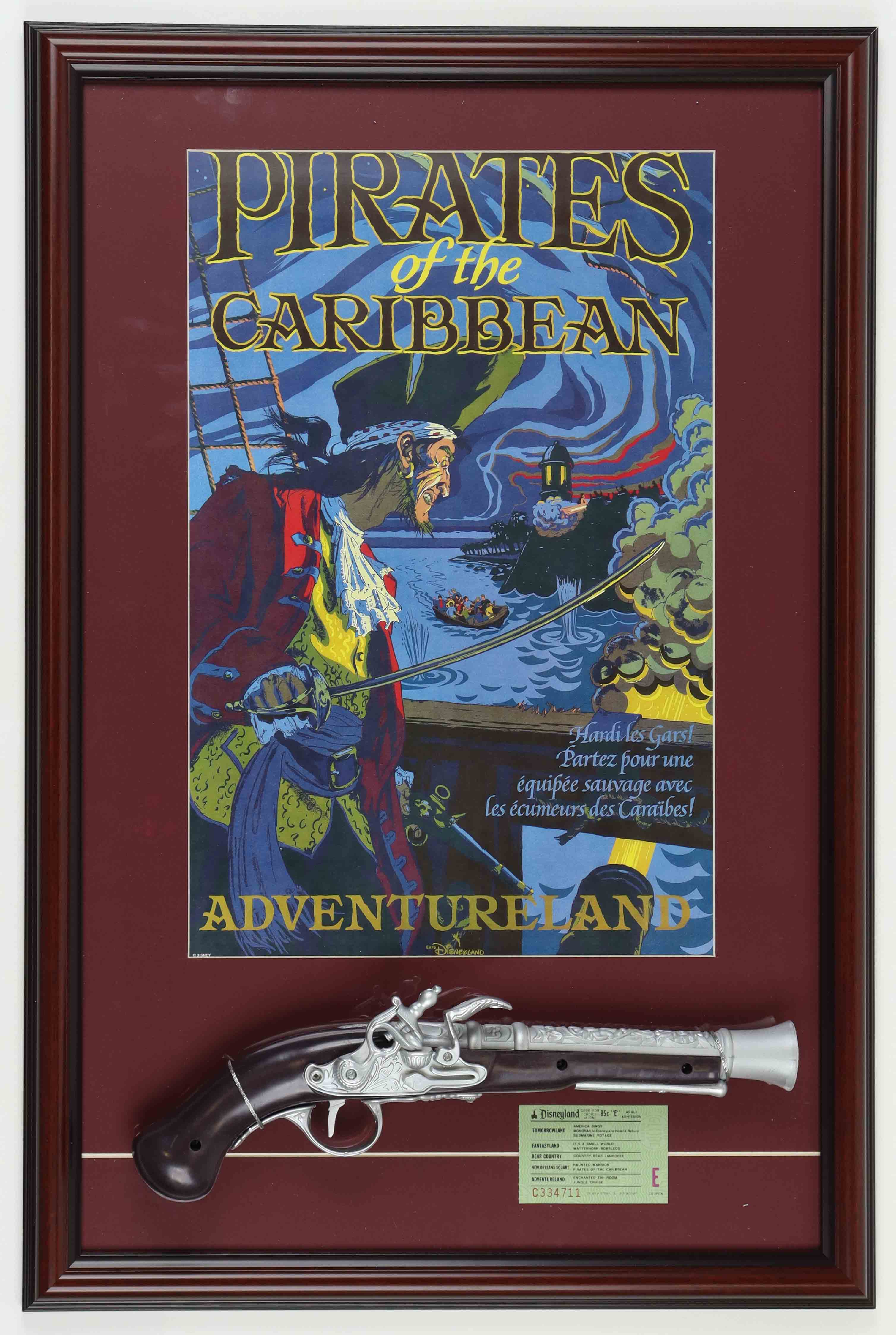 Disneyland "Pirates of the Caribbean" Custom Framed Poster Print ...