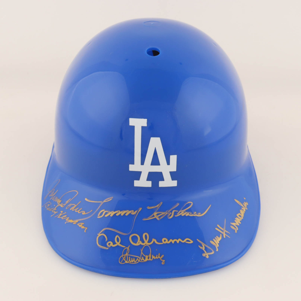 1952 Dodgers Batting Helmet Signed by (6) with Billy Herman, Cal Abrams ...