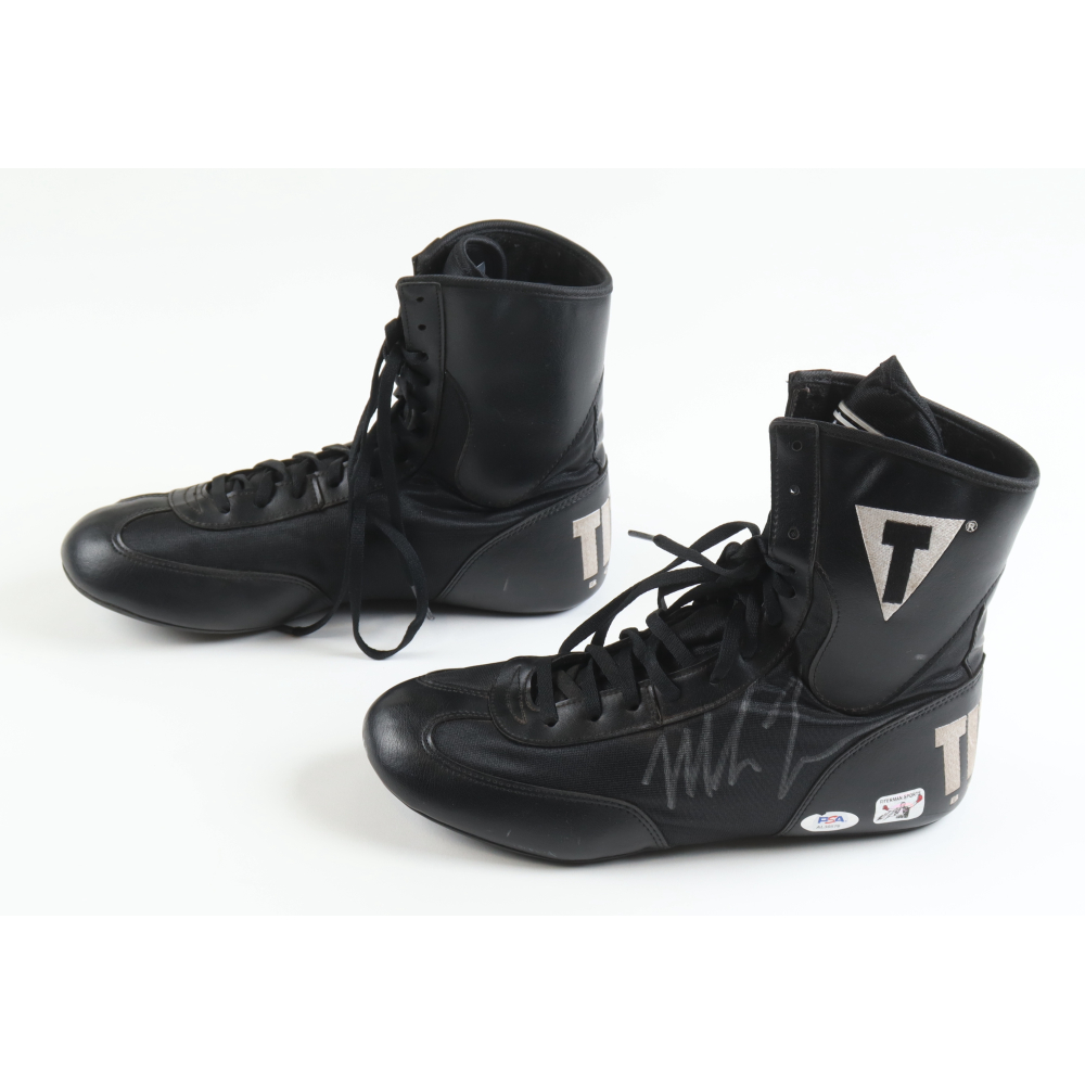 Mike Tyson Signed Pair of Title Boxing Shoes (PSA & Tyson) | Pristine ...