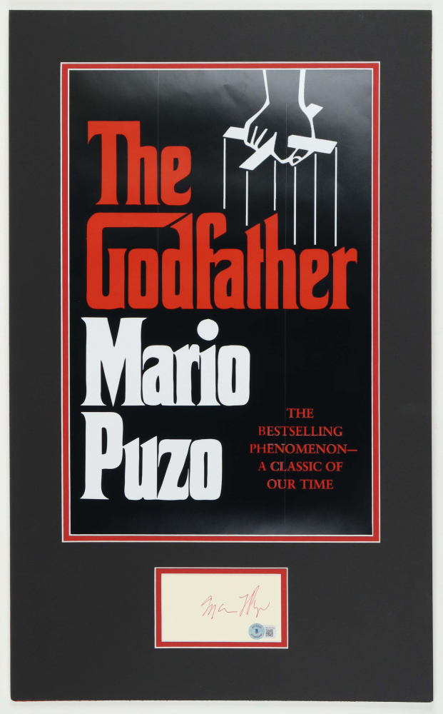 Mario Puzo Signed "The Godfather" 16x26 Custom Matted Cut Display ...