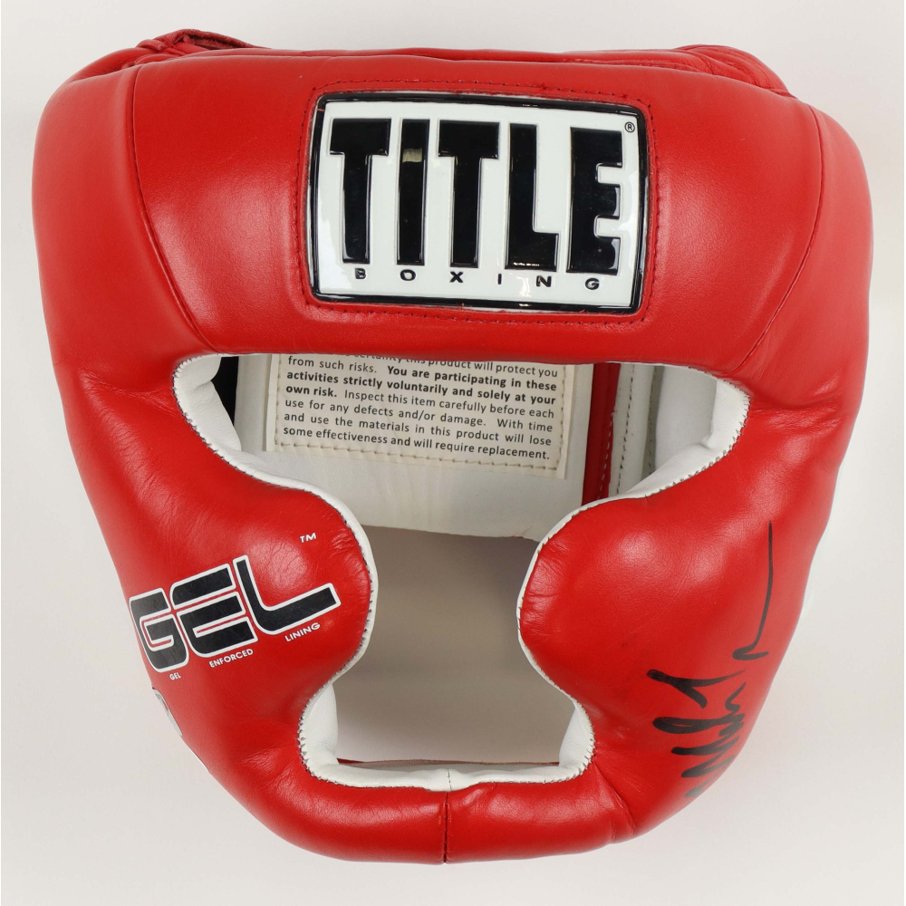 Mike Tyson Signed Title Leather Boxing Face Guard (JSA & Tyson ...