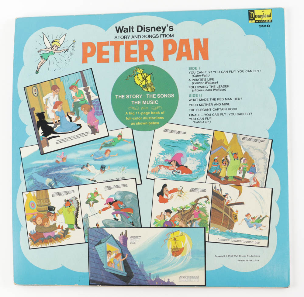 1969 Walt Disney "Peter Pan" Vinyl Record Album | Pristine Auction