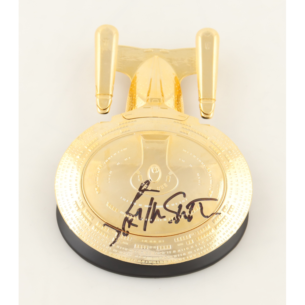William Shatner Signed "Star Trek" Gold Starship Enterprise (JSA ...