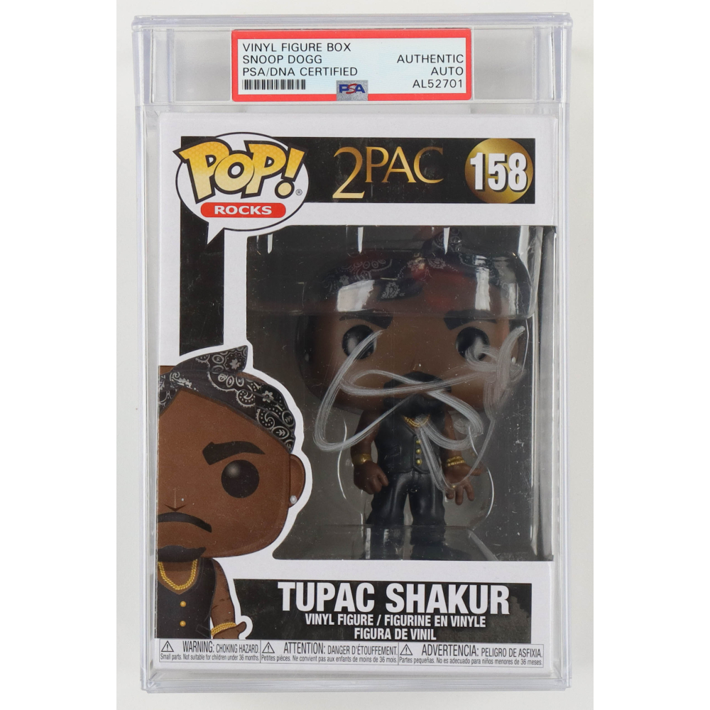 Snoop Dogg Signed 2Pac #158 Tupac Shakur Funko Pop! Rocks Vinyl Figure ...