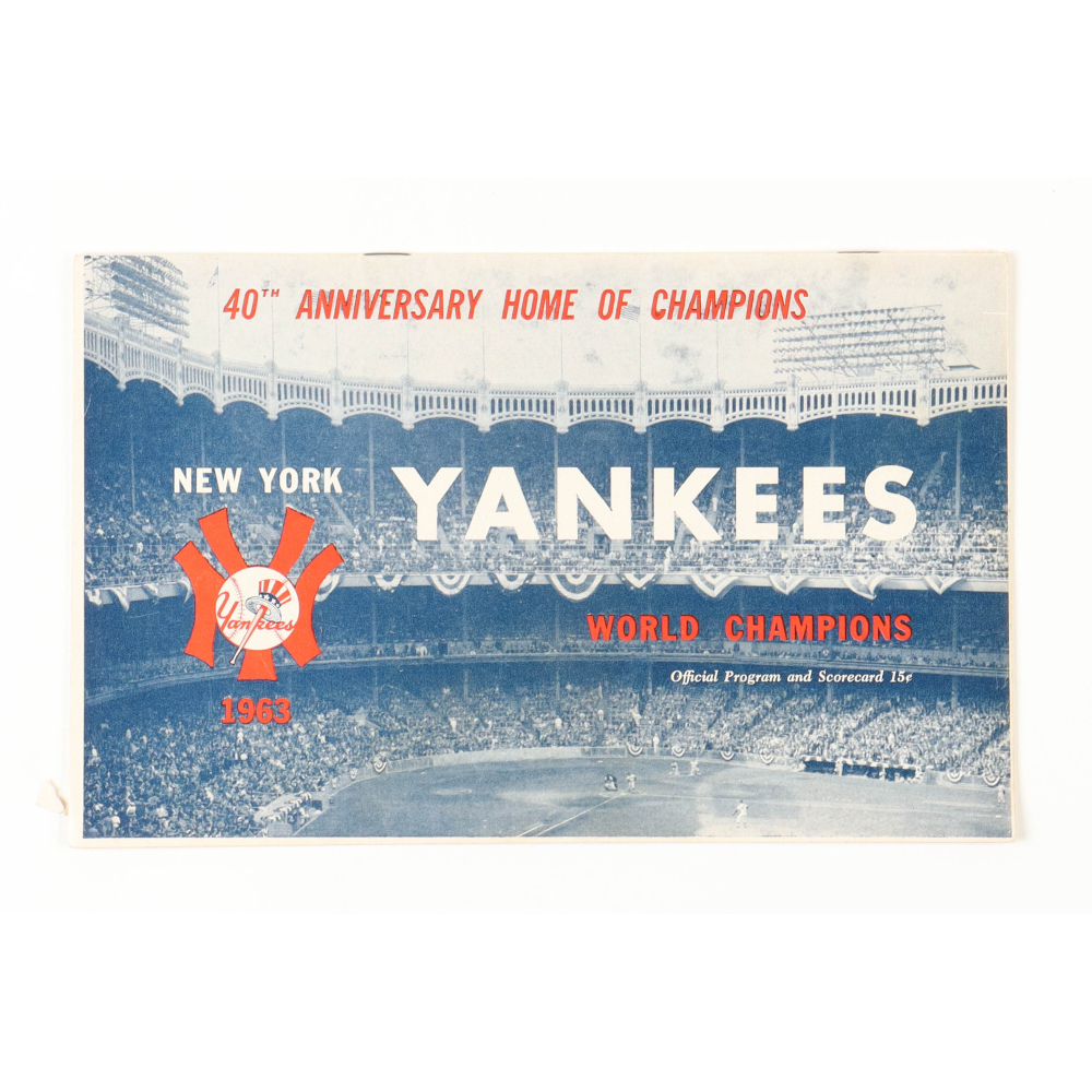1963 New York Yankees 40th Anniversary Official Program | Pristine Auction