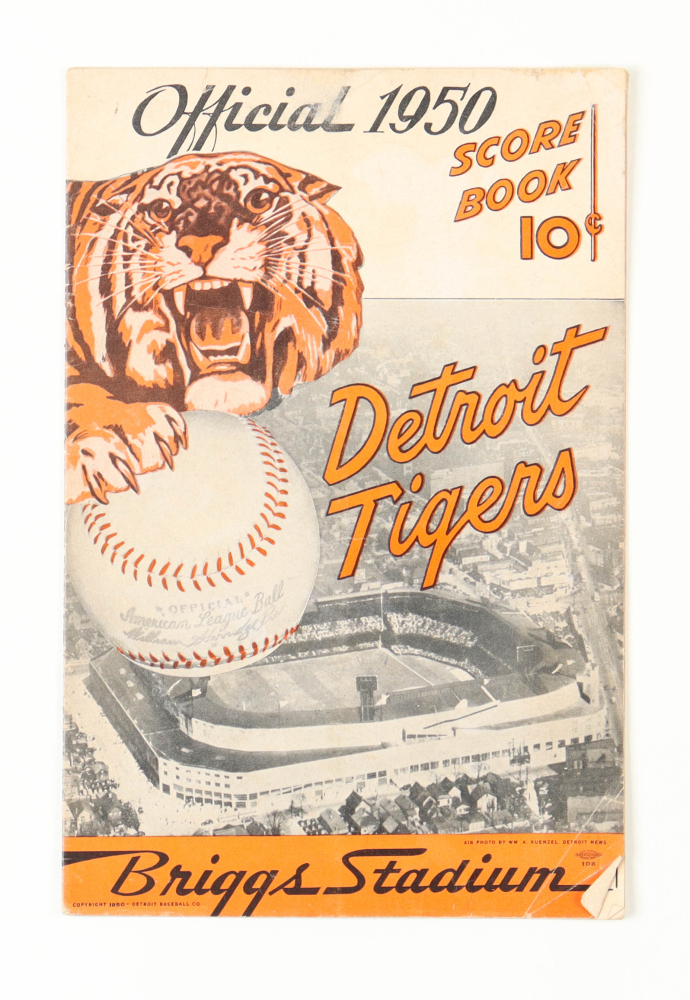 1950 Detroit Tigers Briggs Stadium Official Program | Pristine Auction