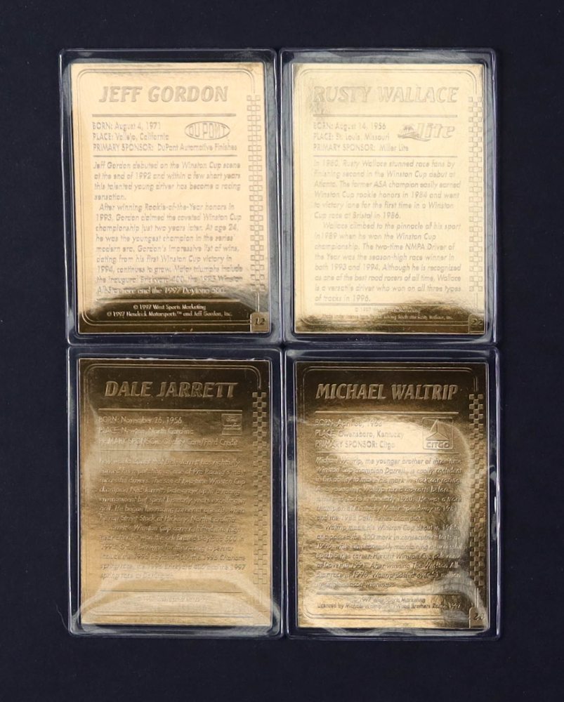 Complete Set of (50) Danbury Mint 22kt Gold NASCAR 'The History of ...