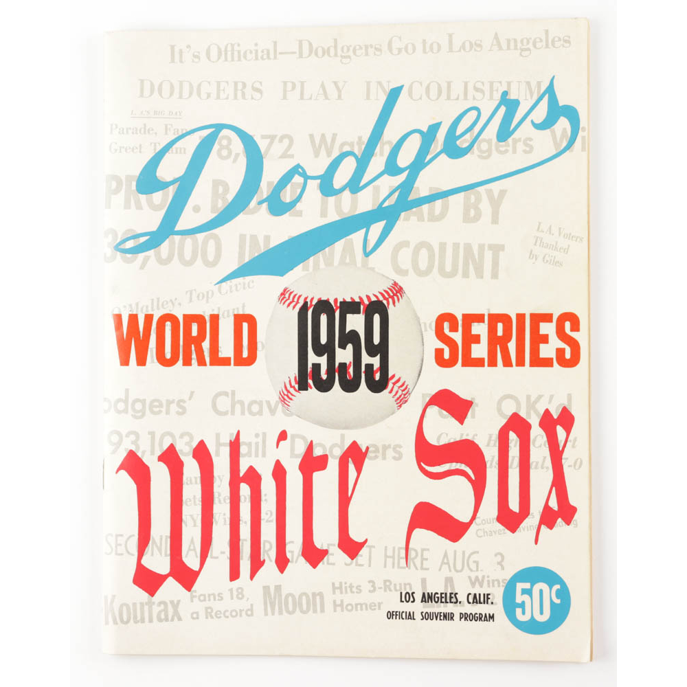 1959 Dodgers World Series Game Program | Pristine Auction