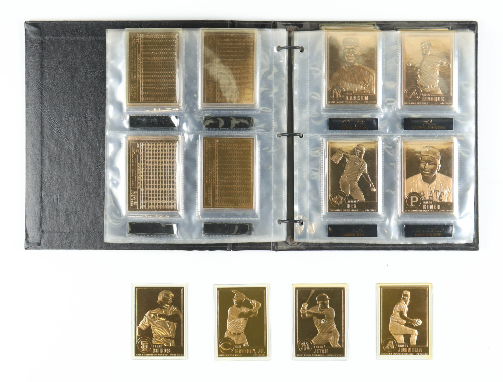 Complete Set of (50) 1996-2003 Danbury Mint 22kt Gold Baseball Cards ...