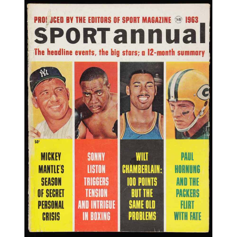 1963 "Sport Annual" Magazine With Mickey Mantle & Wilt Chamberlain ...