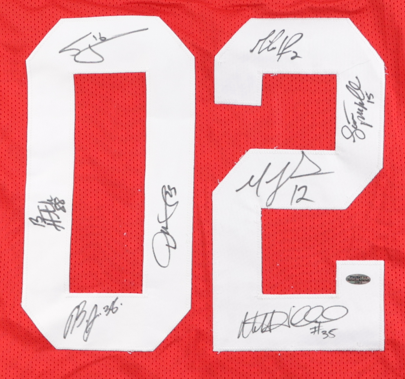 "2002 National Champions" Jersey Signed by (8) with Branden Joe, Donnie ...