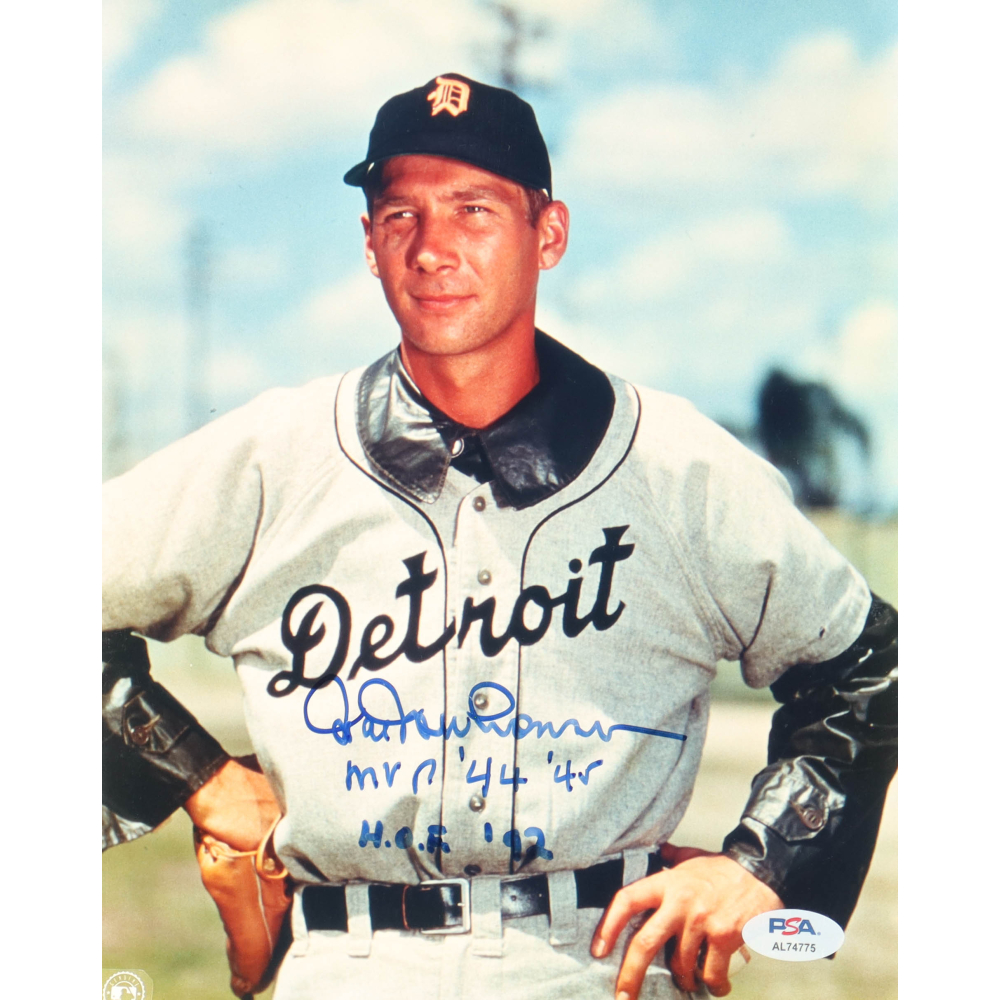 Hal Newhouser Signed Tigers 8x10 Photo Inscribed "MVP 44, 45" & "HOF 92 ...
